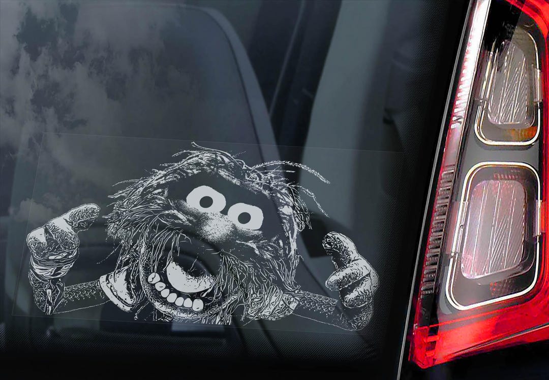 ANIMAL Car Window Sticker, Laptop Decal Bumper Sign Muppet Show Fan ...
