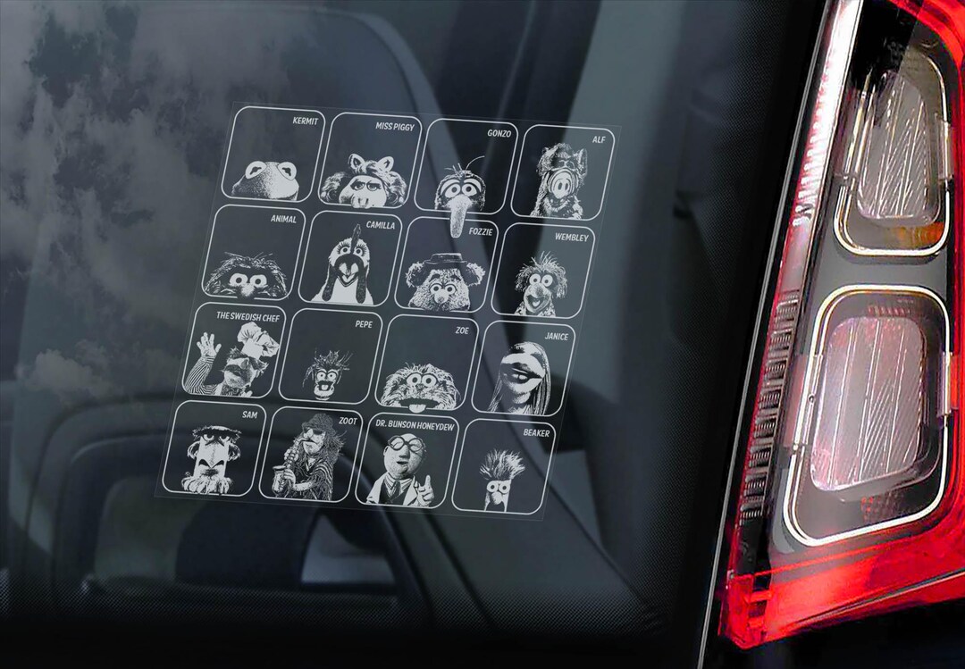 Muppets Family Sticker, Car Window Laptop Bumper Sign - Mix & Match ...