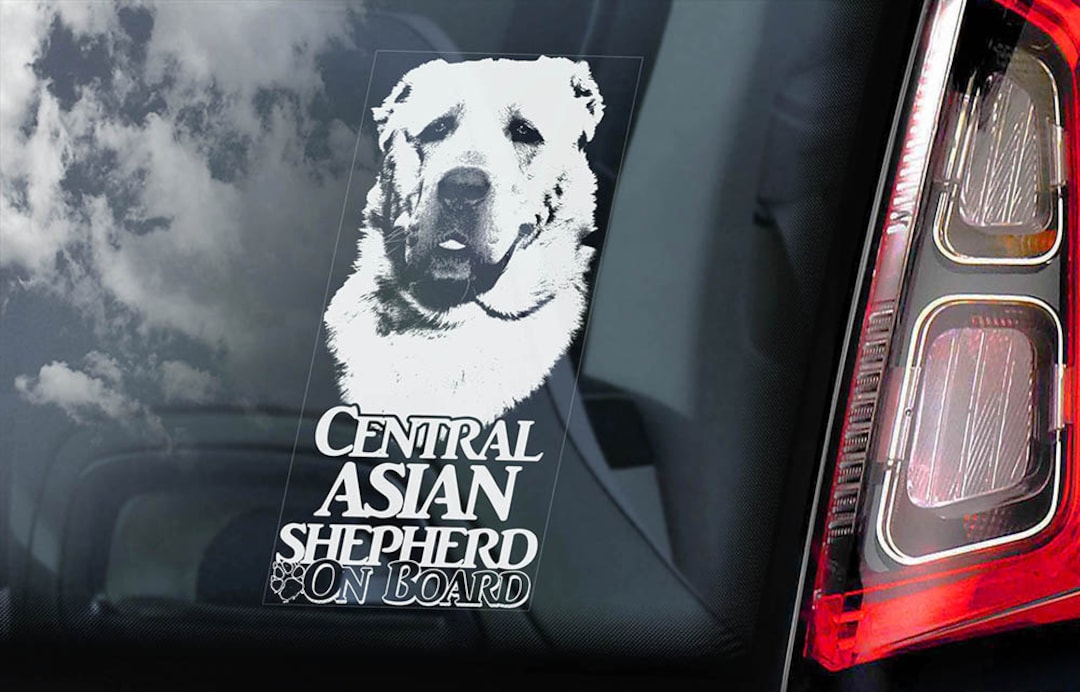 Central Asian Shepherd - Car Window Sticker - Ovtcharka Aziat Dog on ...