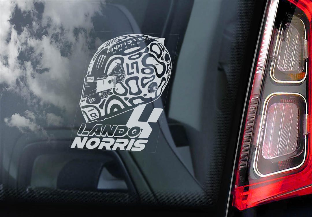 Lando Norris 4 Car Sticker, Formula One F1 Window Decal Gift CHOOSE ...