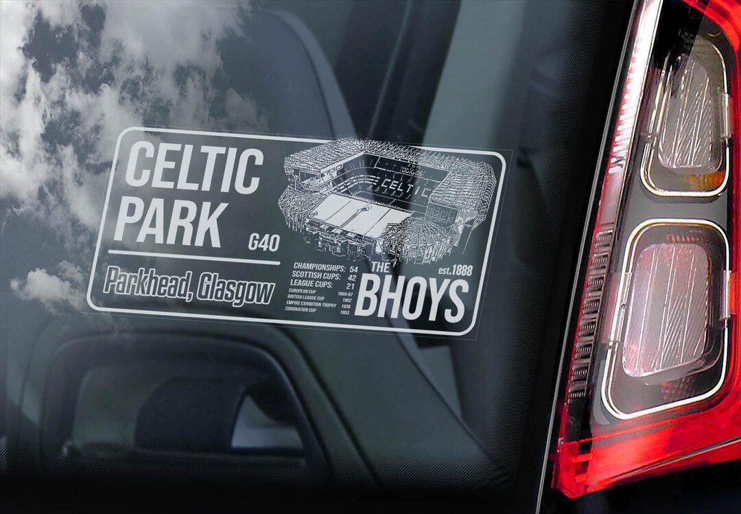 CELTIC Car Sticker - Football Stadium Park Club Window Glasgow Scotland ...