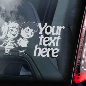 Personalised Kids on Board Sticker - CUSTOM NAME/TEXT - Car Window ...