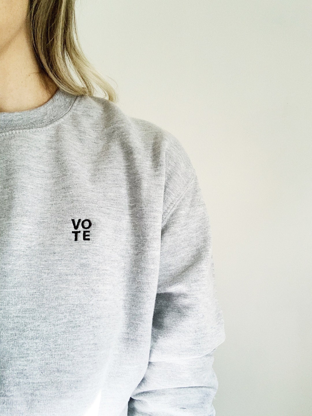 Embroidered Vote Sweatshirt, Vote Sweatshirt, Gift for Her, Voting ...