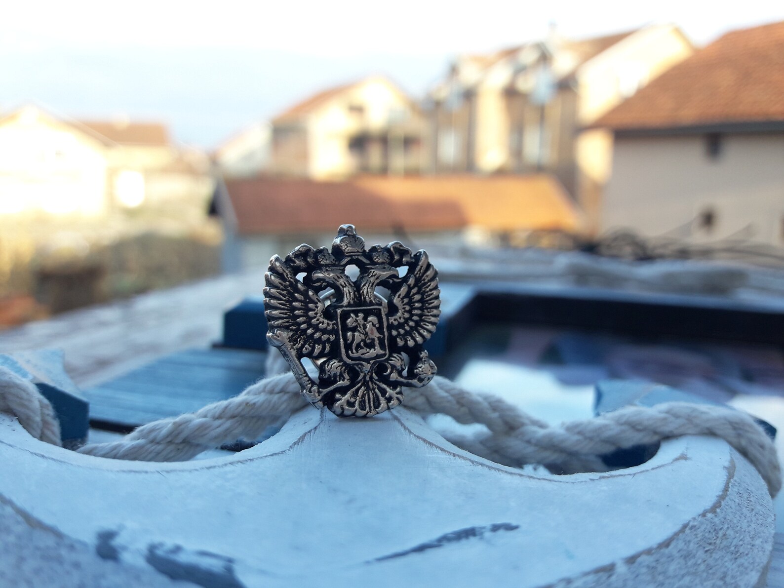 Double-headed Eagle Coat of Arms Pin Badgeimperial - Etsy