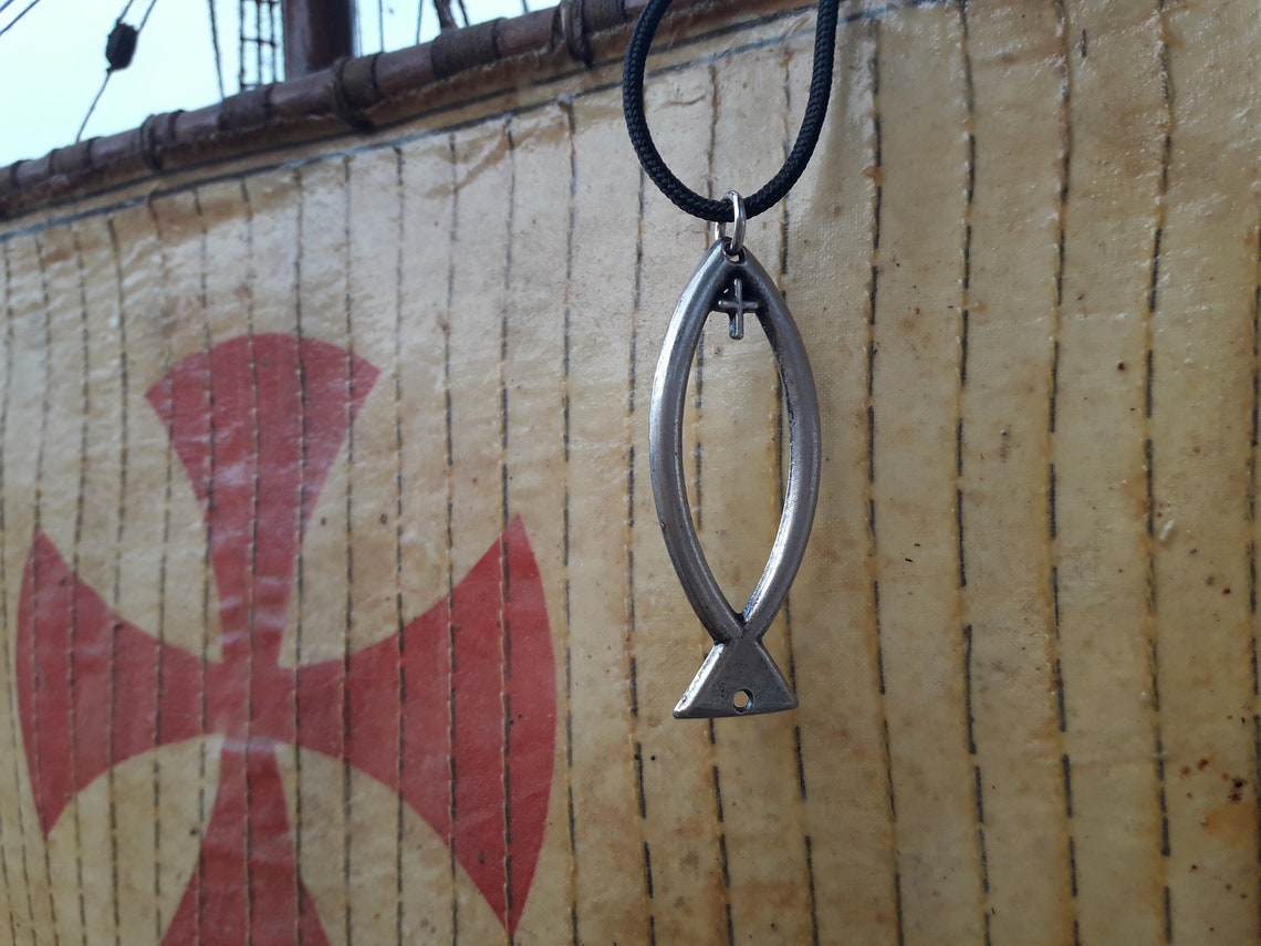 Ichthus Christian Symbol Necklace,ichthys Jesus Fish Necklace,ancient ...
