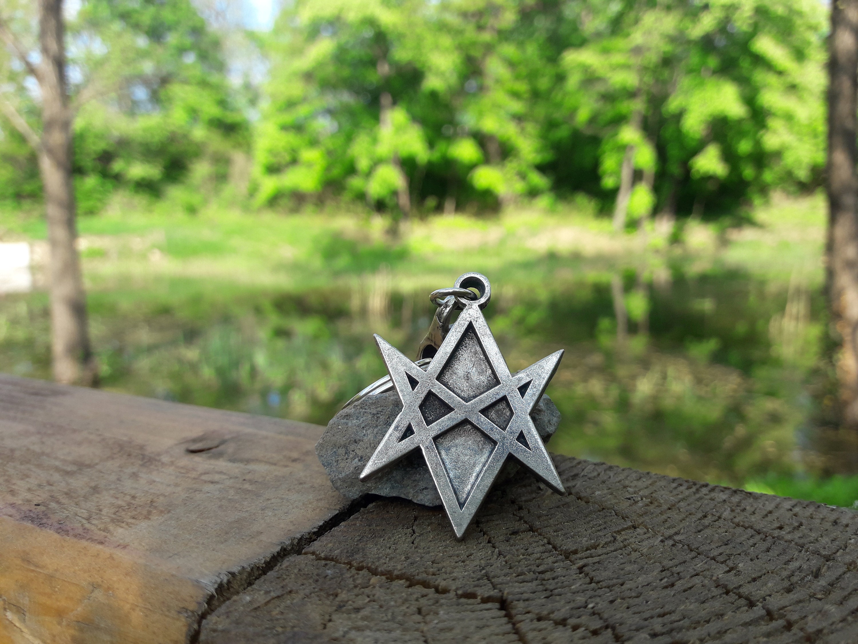Unicursal Hexagram Necklace of Thelema Necklace,hexagram Necklace ...
