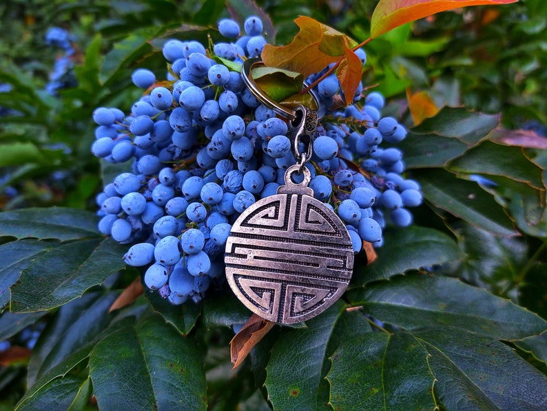 Shou Chinese Symbol for Longevity Necklace and Keychain,prosperity and ...