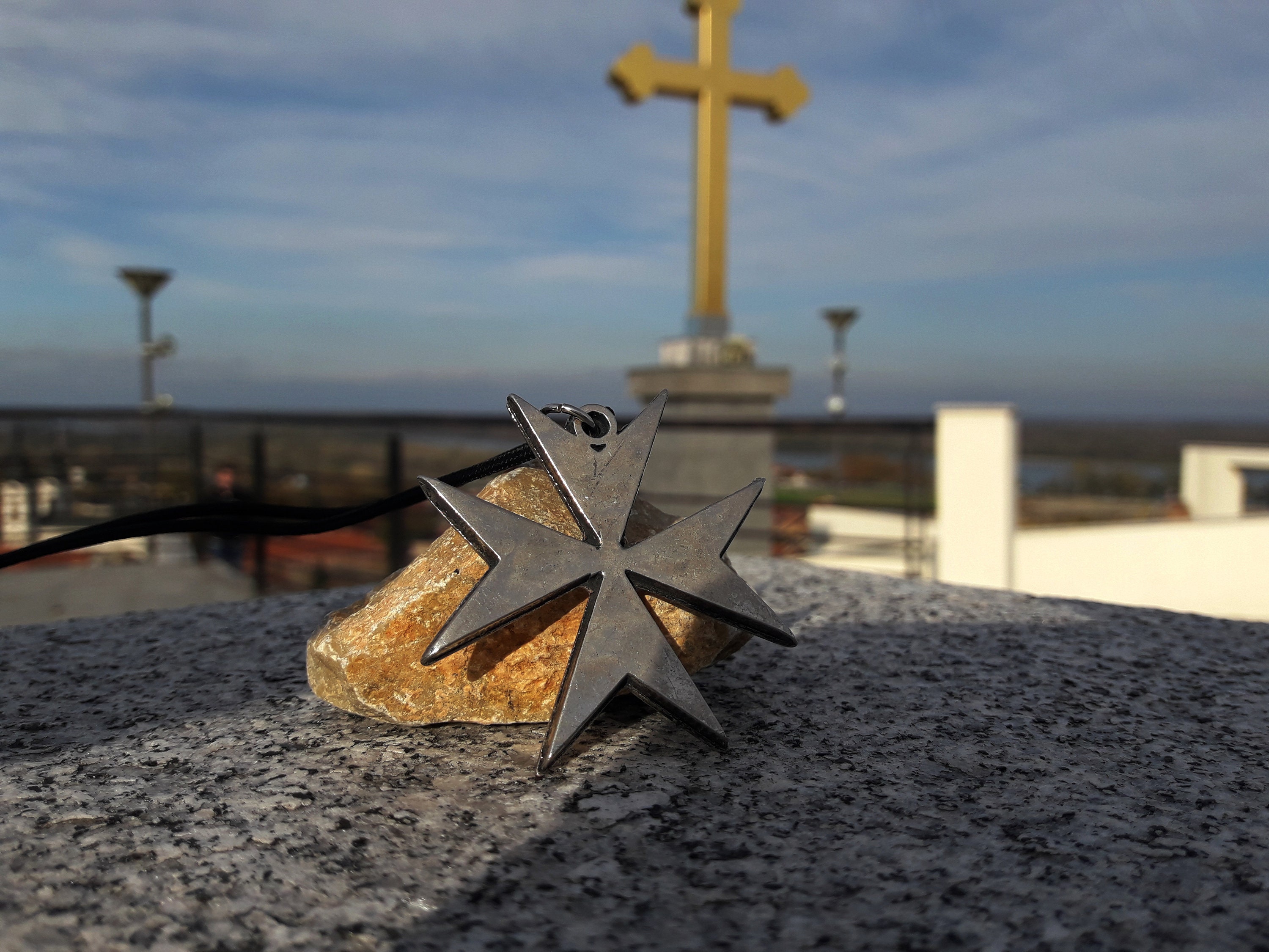 Maltese Cross Necklace Pendantmalta Cross Jewelryknights - Etsy