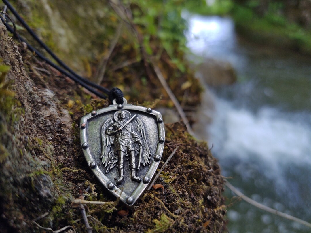 Saint Michael Archangel on Shield Pendant,orthodox Necklace,saint ...