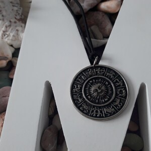 Celestial Zodiac Sun Face Talisman Necklace and Keychain,aztec Zodiac ...