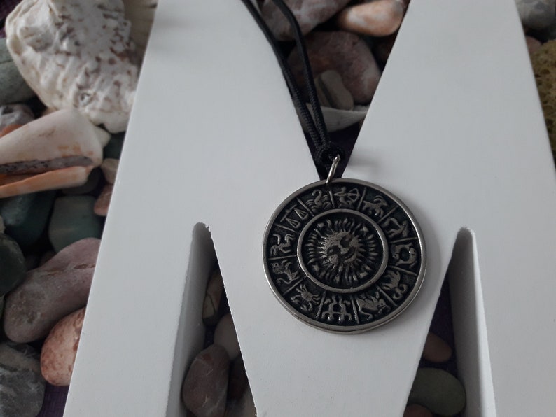 Celestial Zodiac Sun Face Talisman Necklace and Keychain,aztec Zodiac ...
