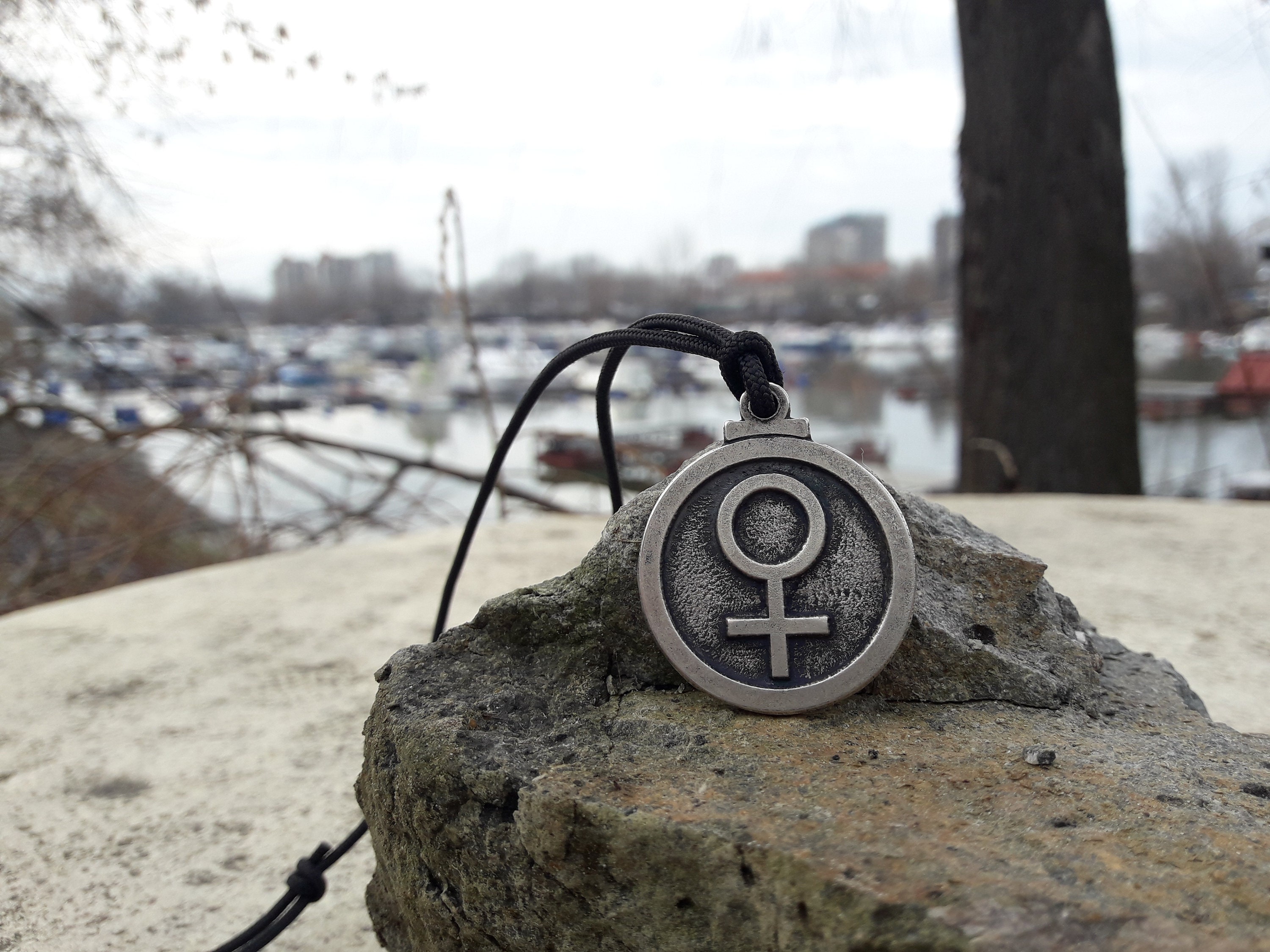 Venus Female Planet Glyph Astrological Symbol Necklace | Etsy