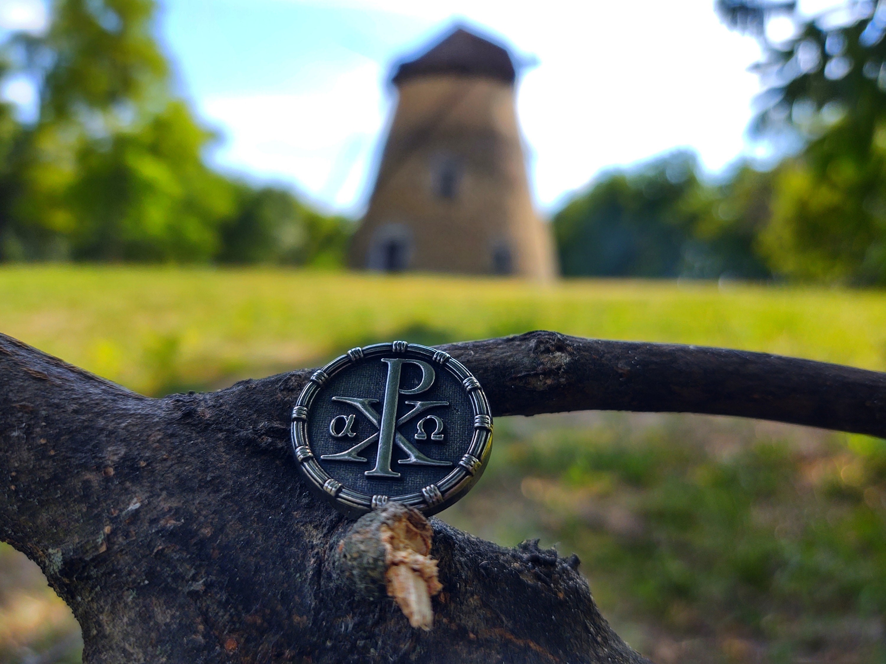 Chi Rho Monogram of Christ Pin Badgechristian Monogram of - Etsy