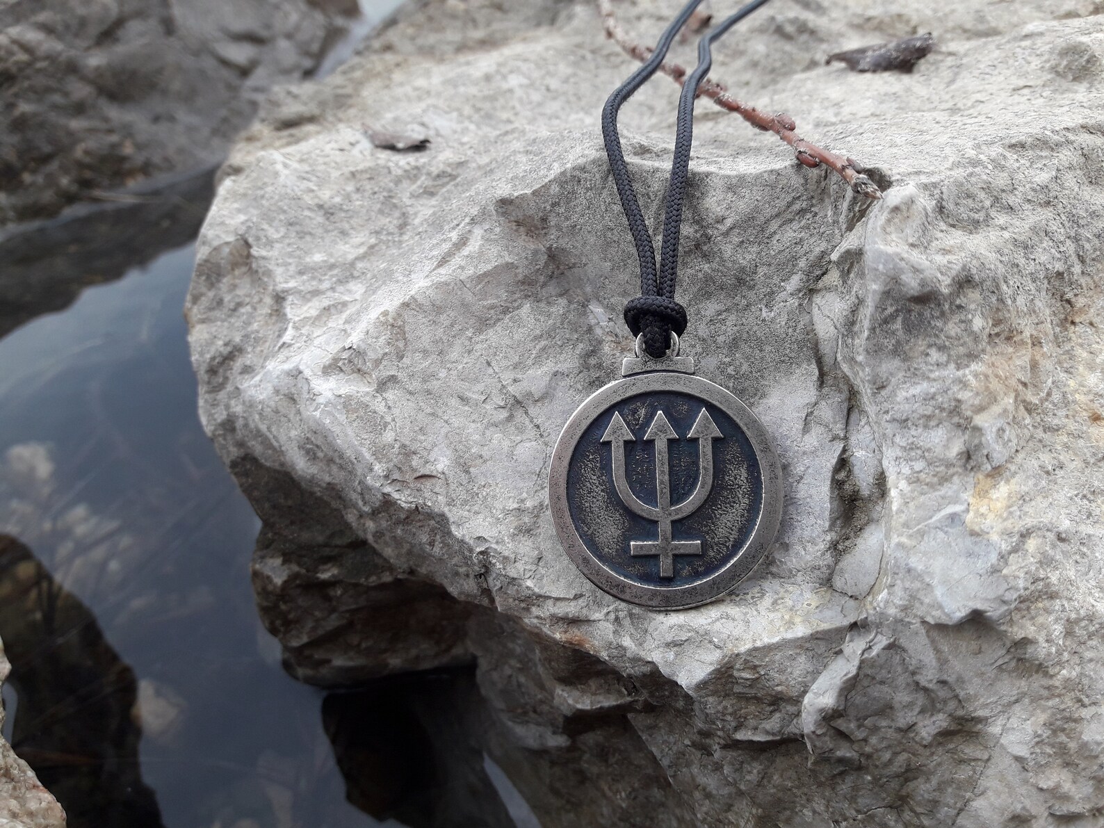 Neptune's Trident Glyph Astrological Symbol Necklace Keychain,astrology ...