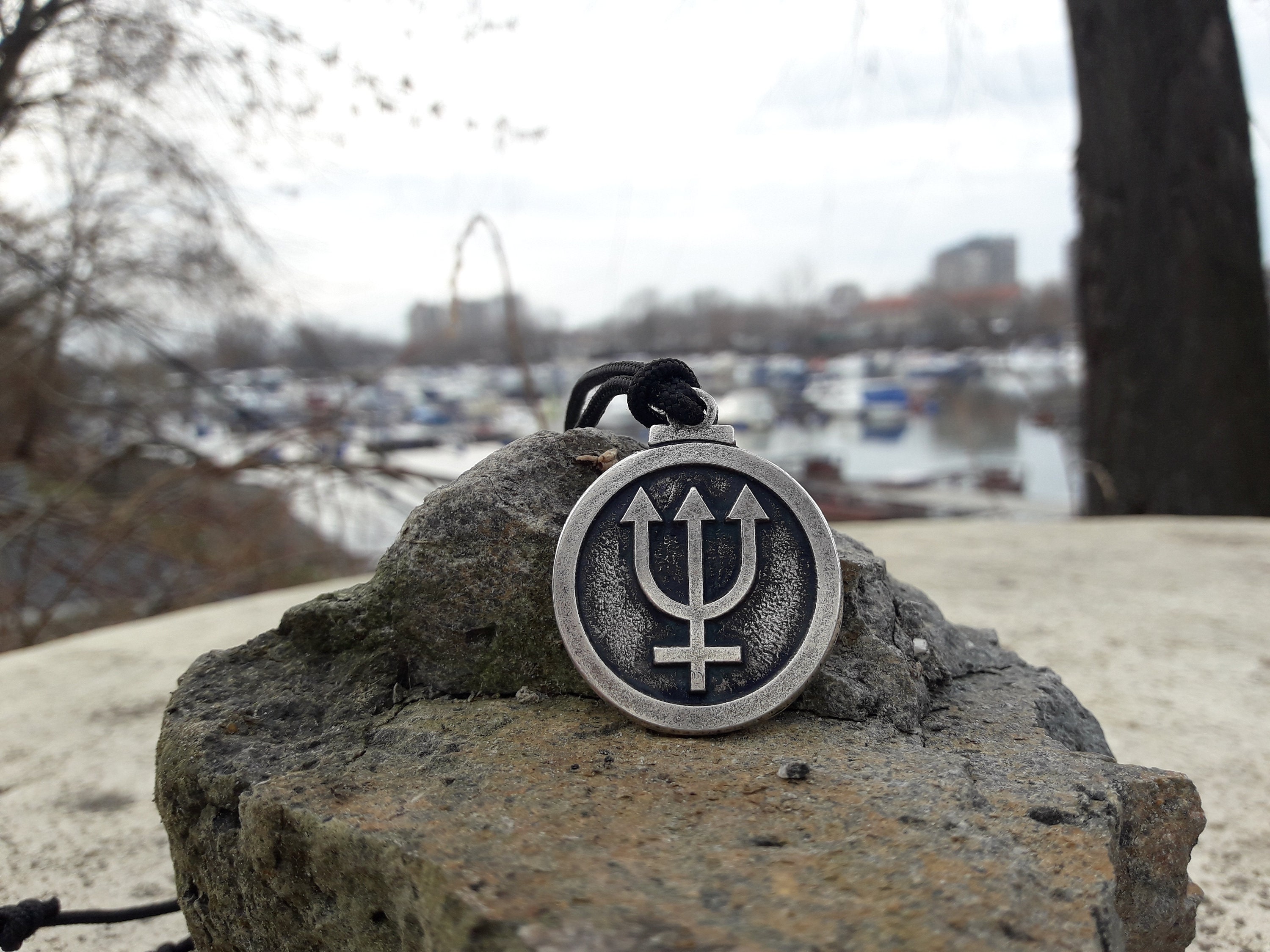Neptune's Trident Glyph Astrological Symbol Necklace Keychain,astrology ...