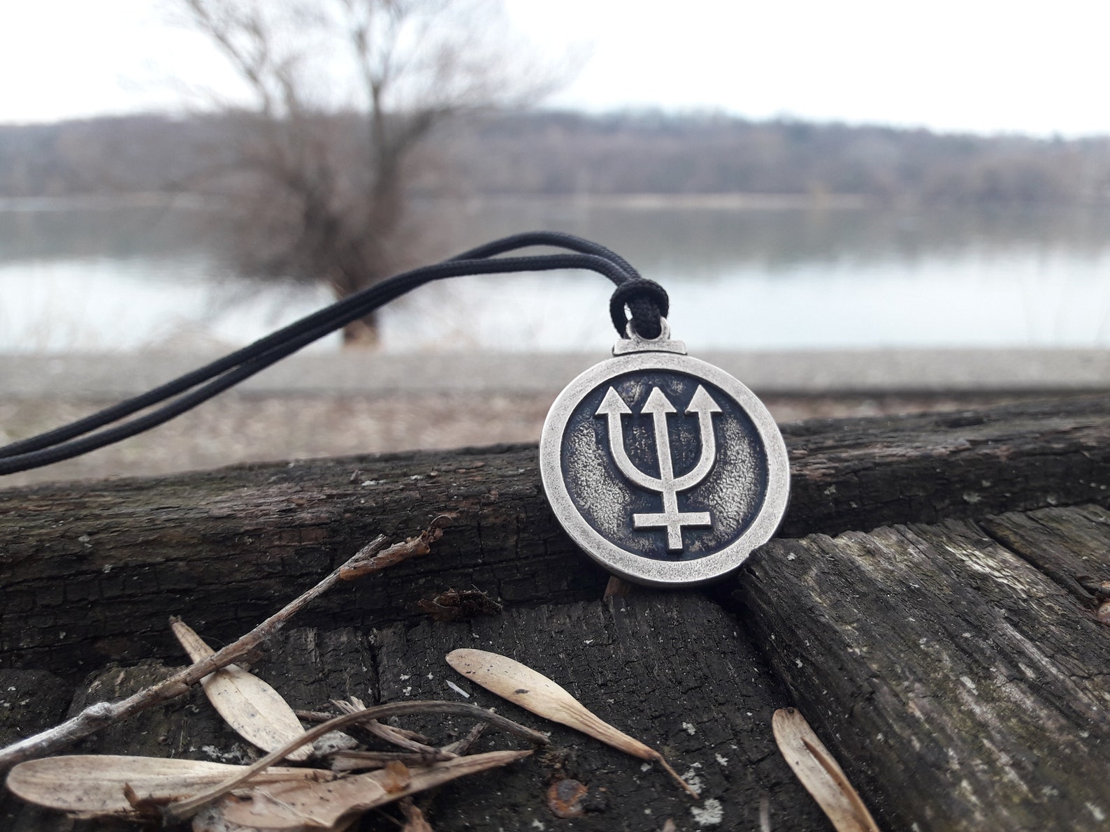 Neptune's Trident Glyph Astrological Symbol Necklace Keychain,astrology ...