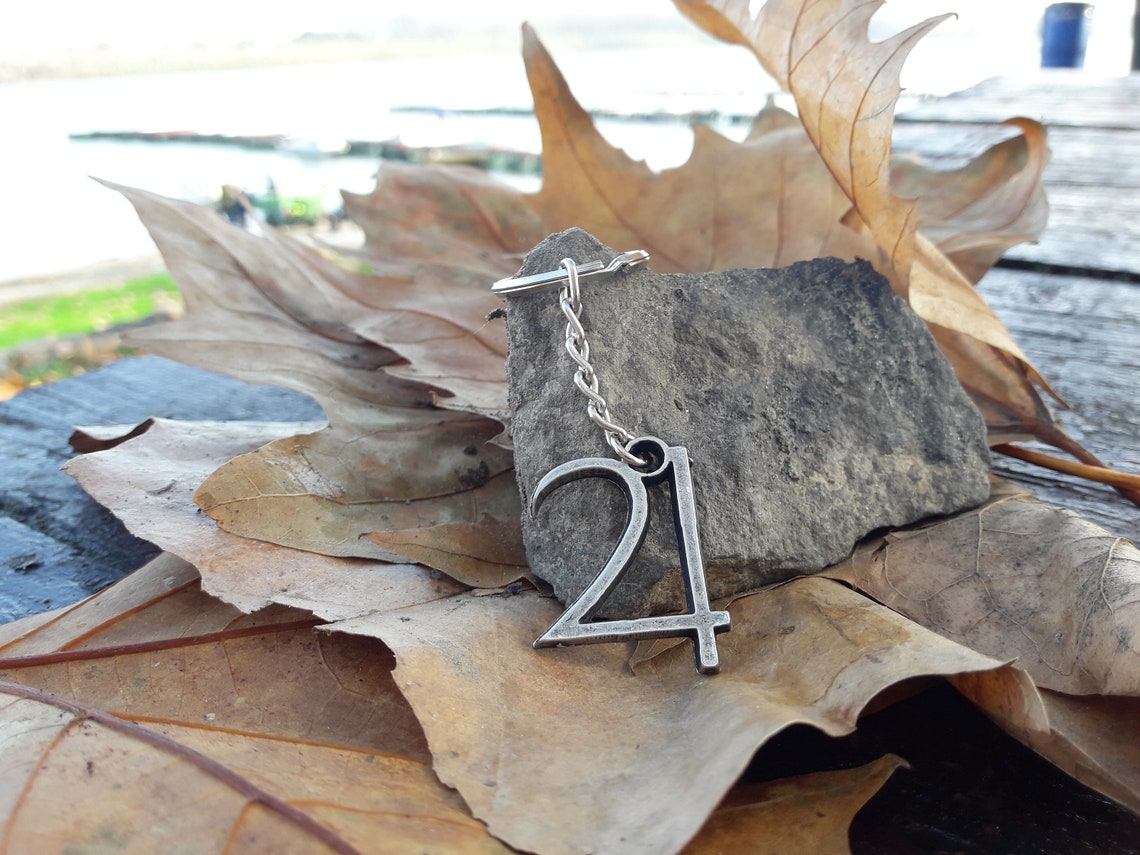 Jupiter Glyph Astrological Symbol Necklace and Keychain,astrology Sign ...