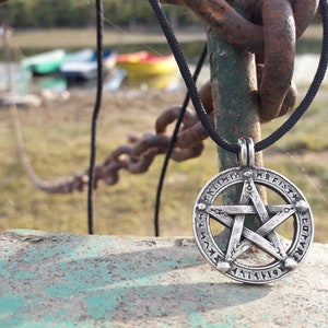 Pentagram Pentacle With Rune Letter Necklace and Keychain,pagan Wiccan ...