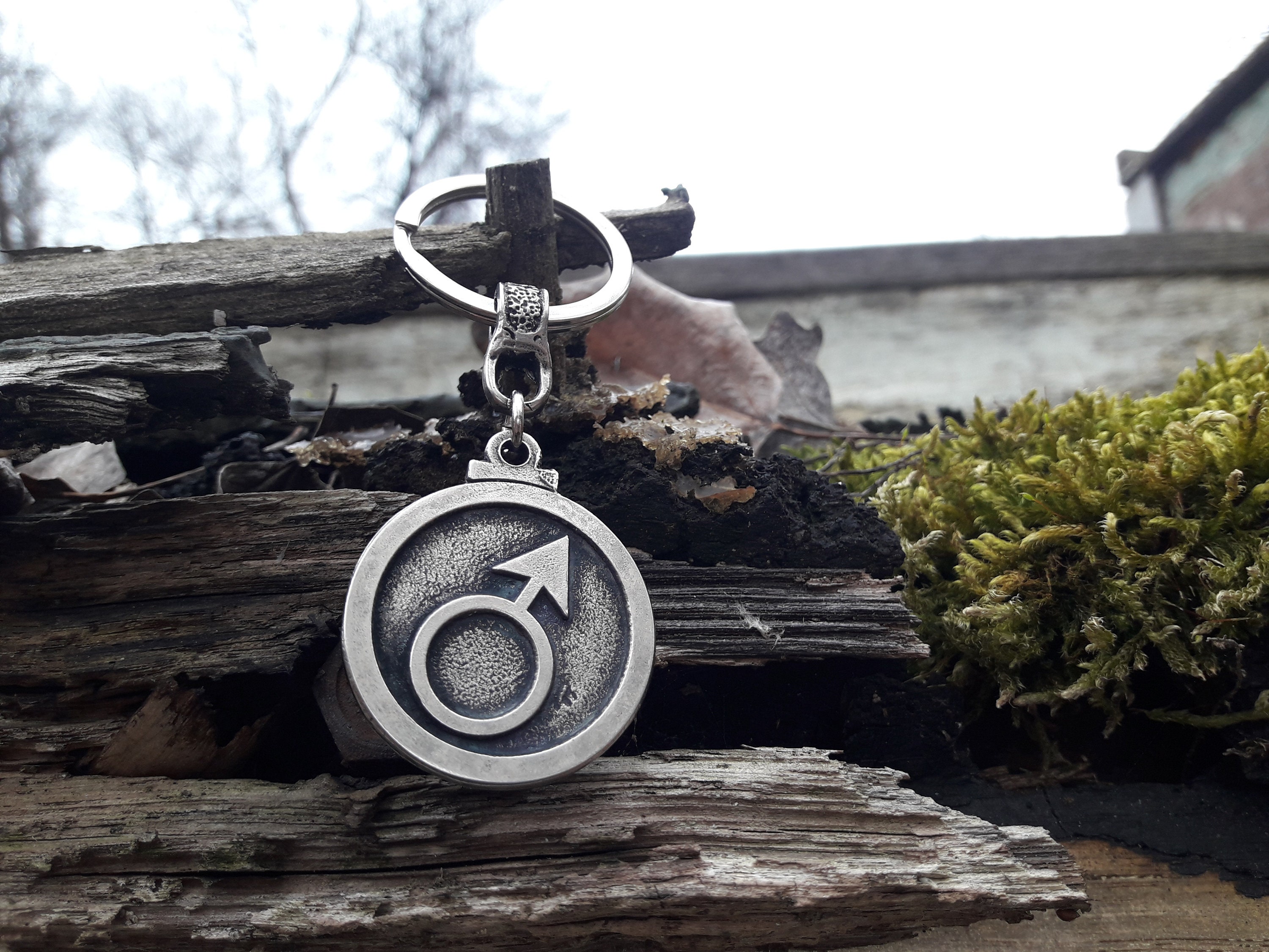 Mars Glyph Necklace God of War Zodiacastrological Symbol - Etsy UK