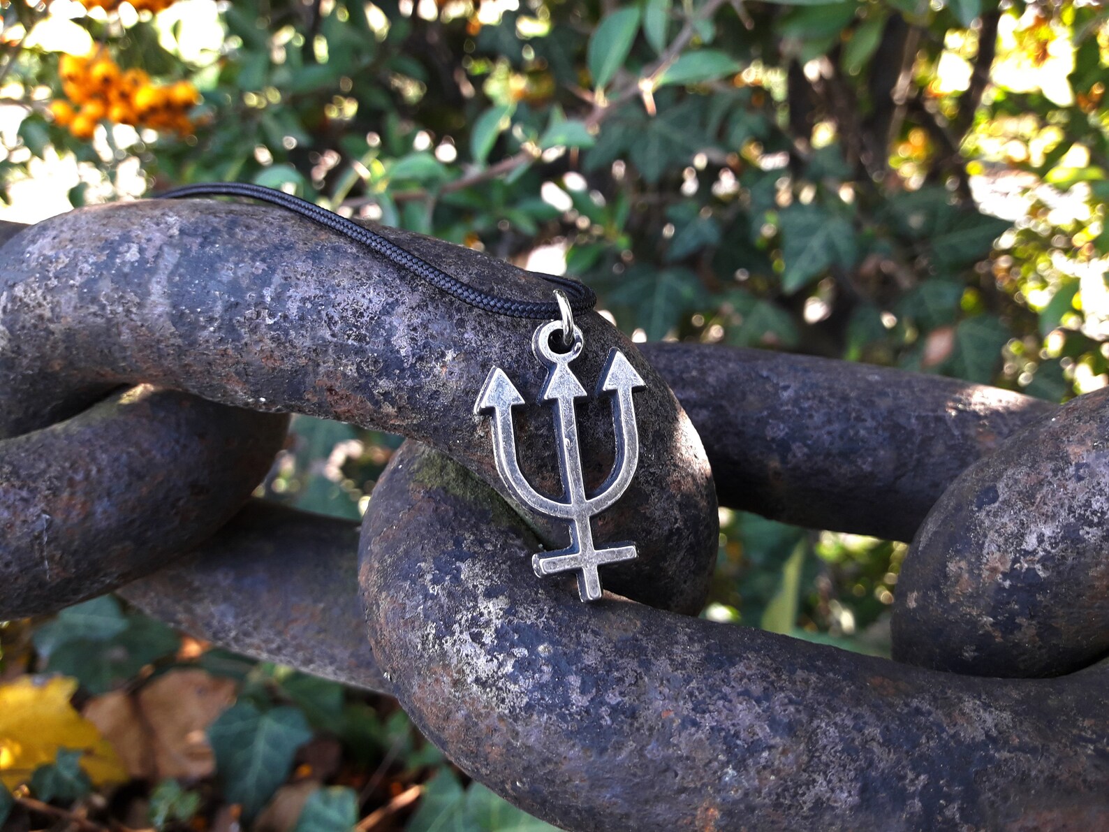 Neptune's Trident Glyph Astrological Symbol Necklace - Etsy