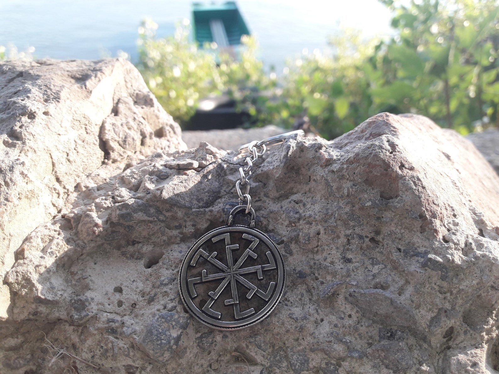 Double Slavic sun symbol God Svarog Kolovrat pendantSolar | Etsy