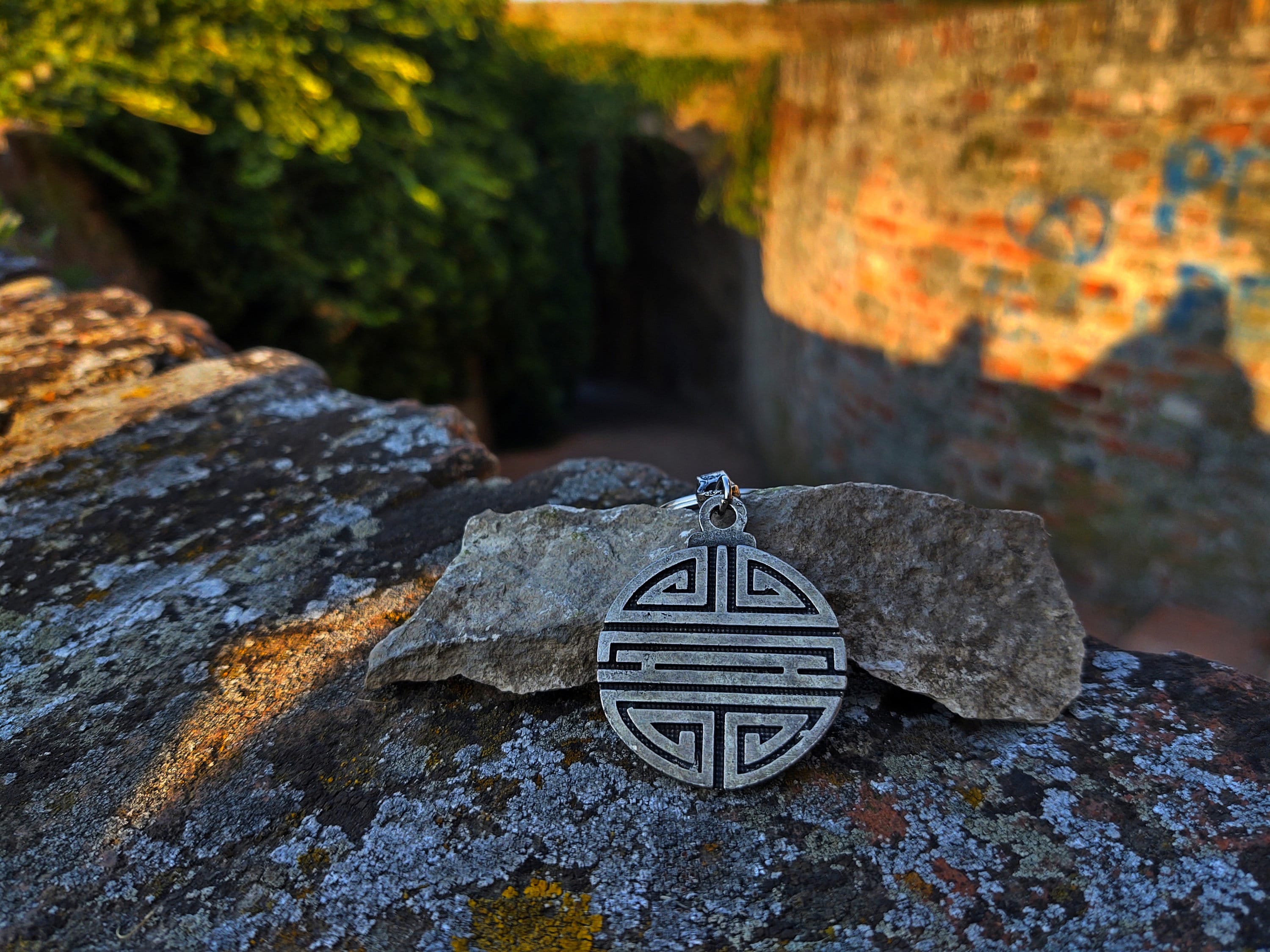 Shou Chinese Symbol for Longevity Necklace and Keychain,prosperity and ...