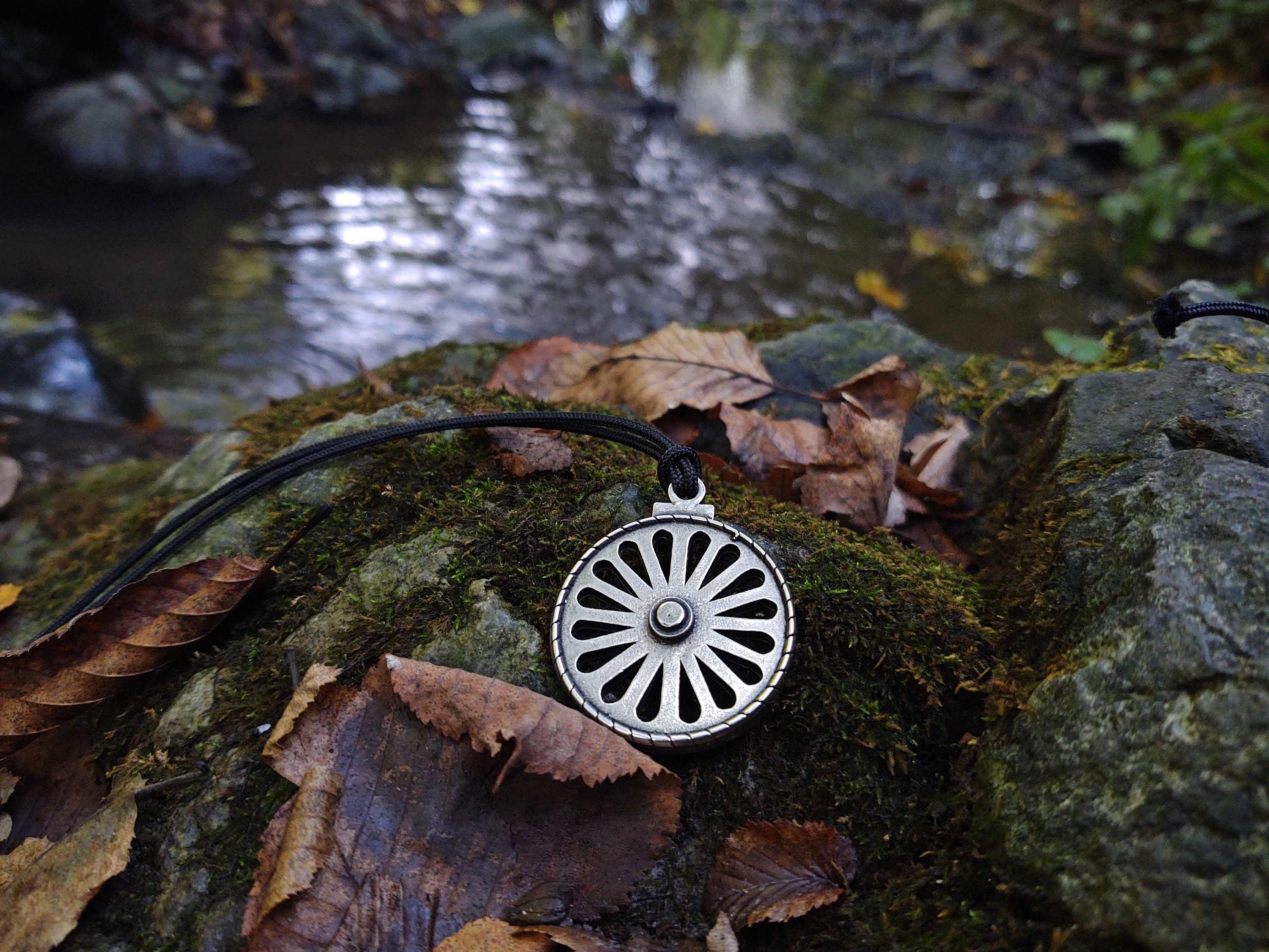 Romani Chakra Wheel Necklace pendant TalismanAshoka Chakra | Etsy