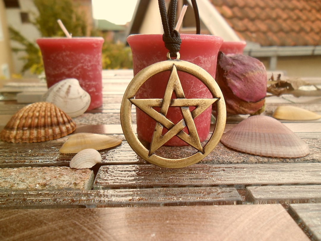 Pentagram Star Neckalce Pendant,pentalpha or Pentangle Greek Symbol ...