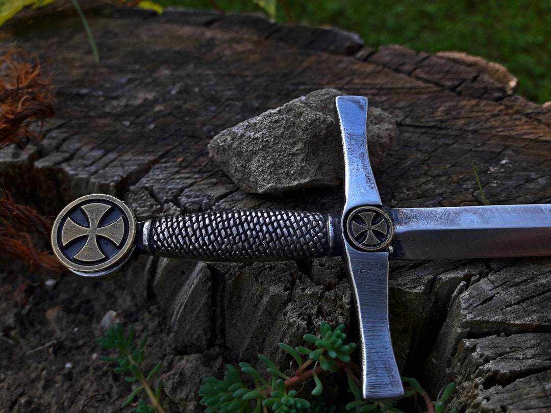 Vintage Medieval Sword Letter Opener With Templar Cross,templar Sword ...