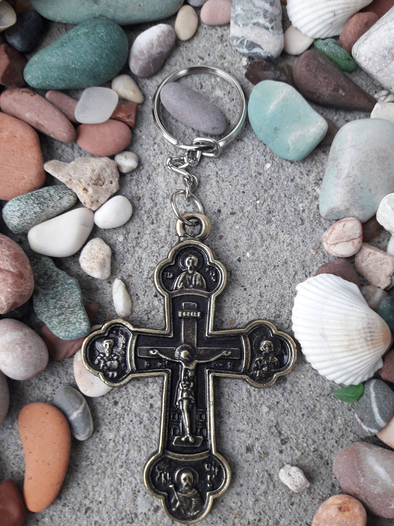 Orthodox Church Cross Necklace Keychain,religious Cross Pendant ...