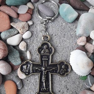 Orthodox Church Cross Necklace Keychain,religious Cross Pendant ...