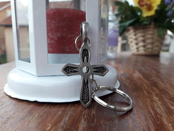 Cute Christian Cross Necklace and Keychaintraditional Latin - Etsy