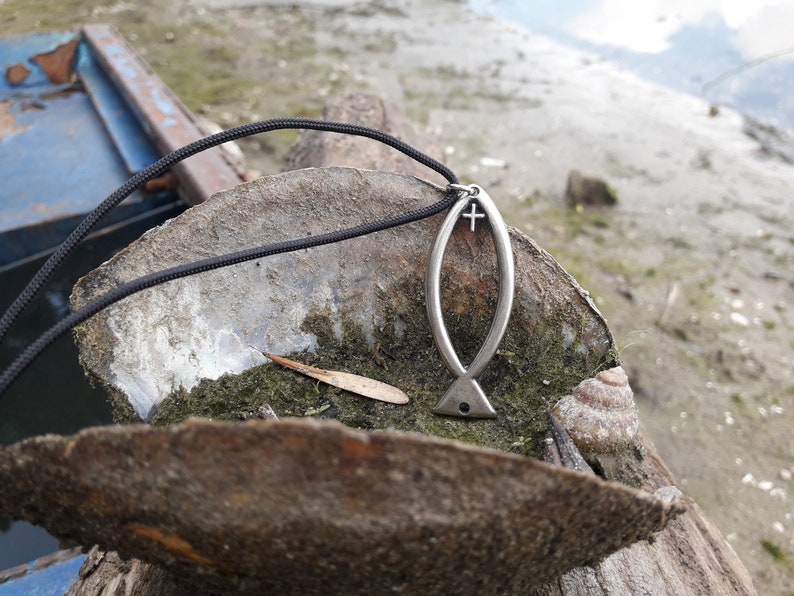 Ichthus Christian Symbol Necklaceichthys Jesus Fish | Etsy