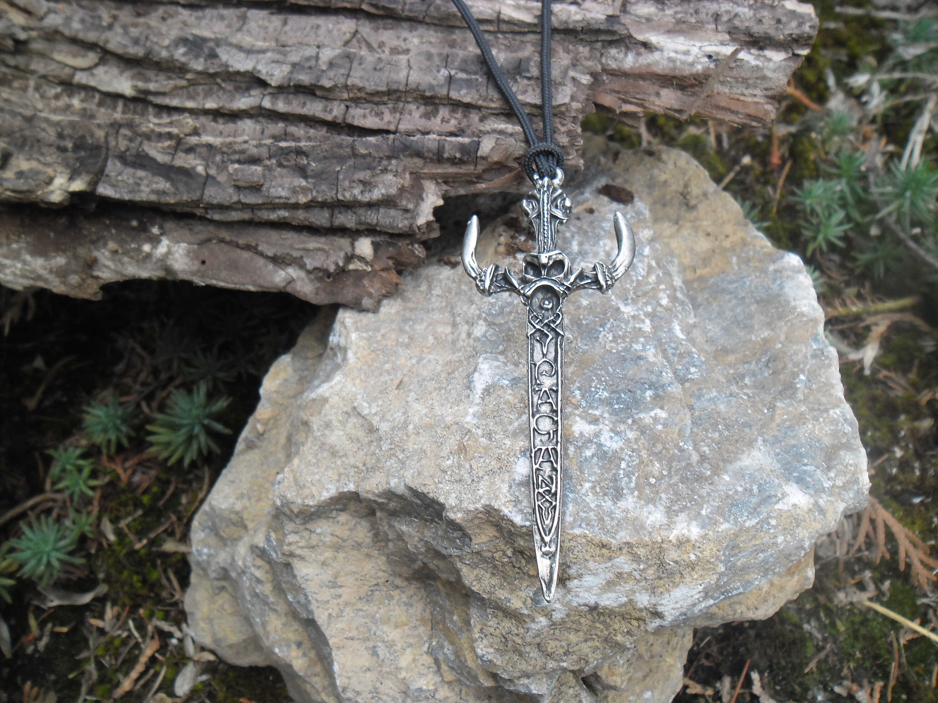 Pagan Sword Skull Necklace and Keychain,melee Horn Skull of Pagan ...