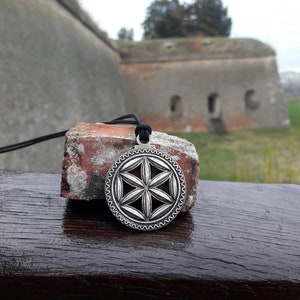 Wheel of Perun Necklace,perunika Svarga Symbol of Perun Slavic Pendant ...