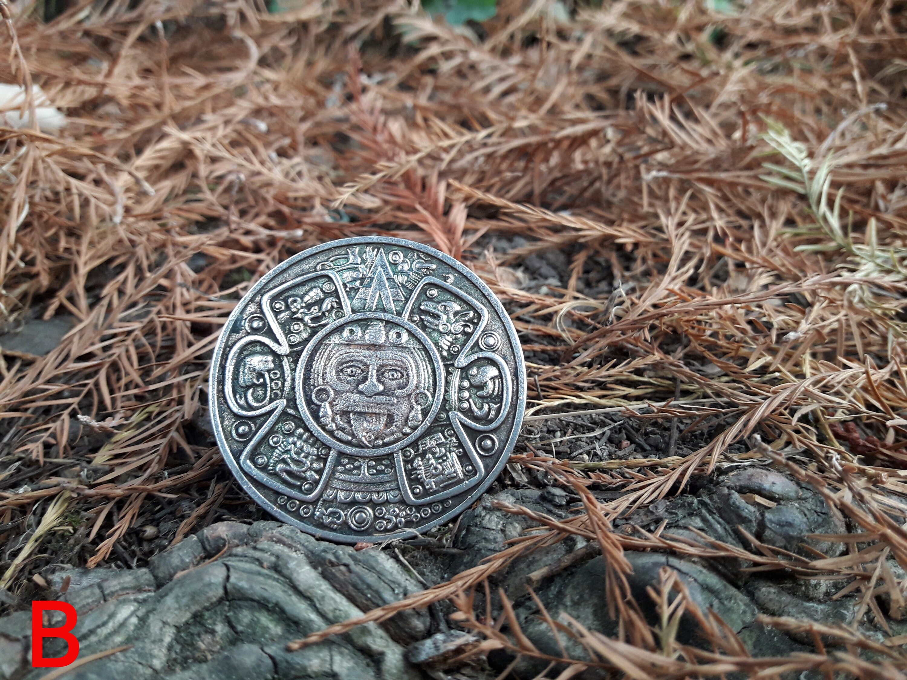 Aztec Mayan Calendar Zodiac Lucky Coin,mayan Prophecy,aztec Sun God ...