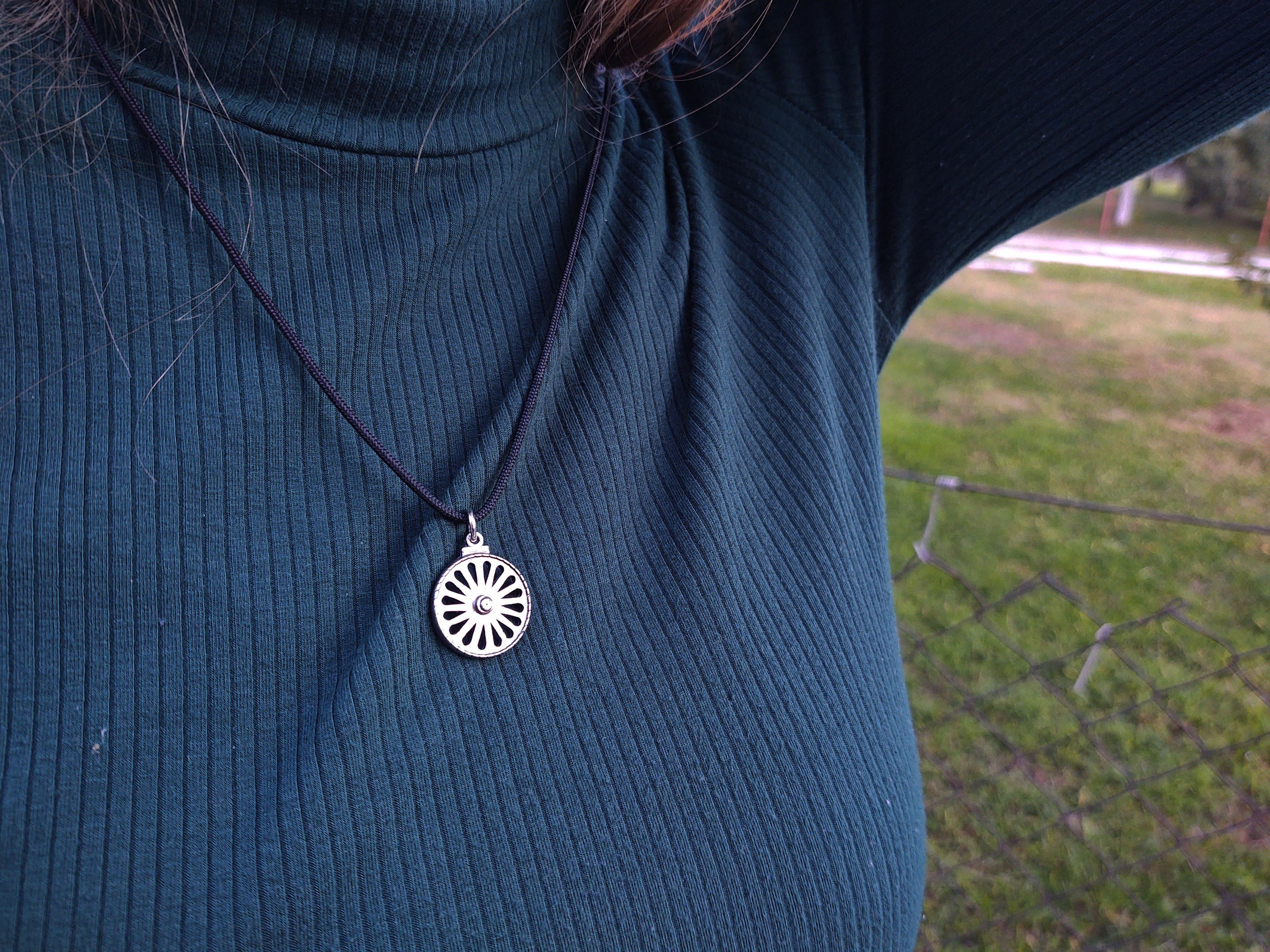 Romani Chakra Wheel Necklace pendant TalismanAshoka Chakra | Etsy