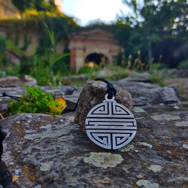 Chinese Shou Necklace - Etsy