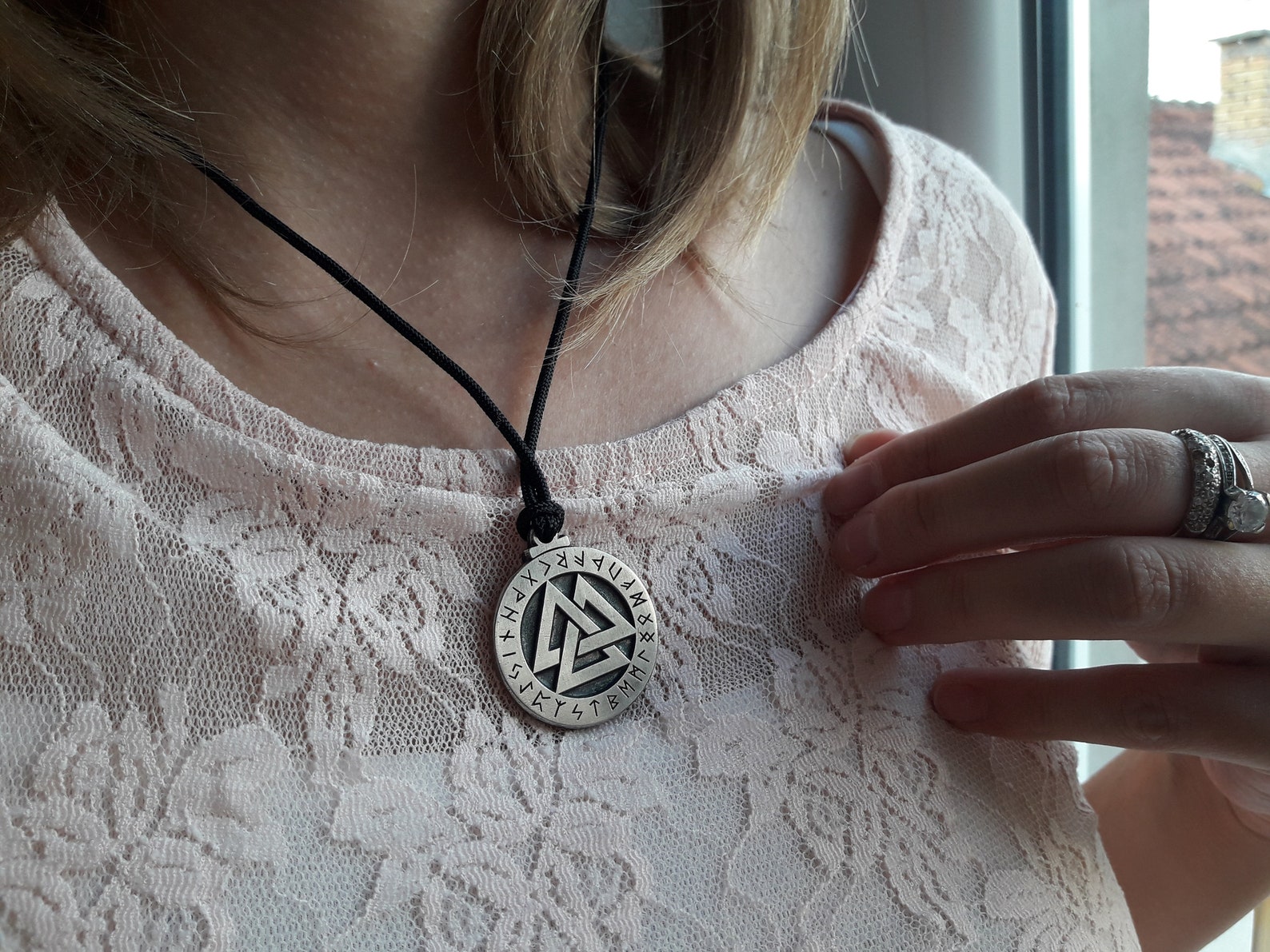 Valknut Pendant Viking Symbol Necklacevalknut Amulet With | Etsy