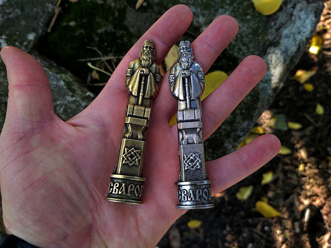 Svarog God Figure,slavic God Svarog Full Metal 10cm Figure,slavic Deity ...