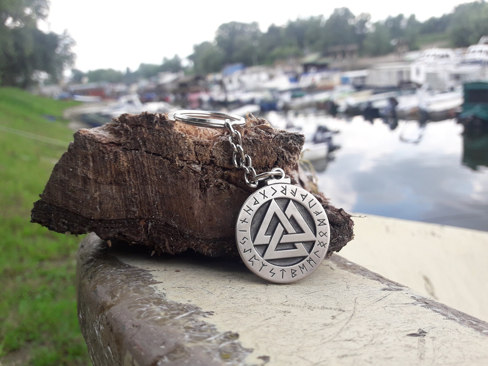 Valknut Pendant Viking Symbol Necklacevalknut Amulet With | Etsy