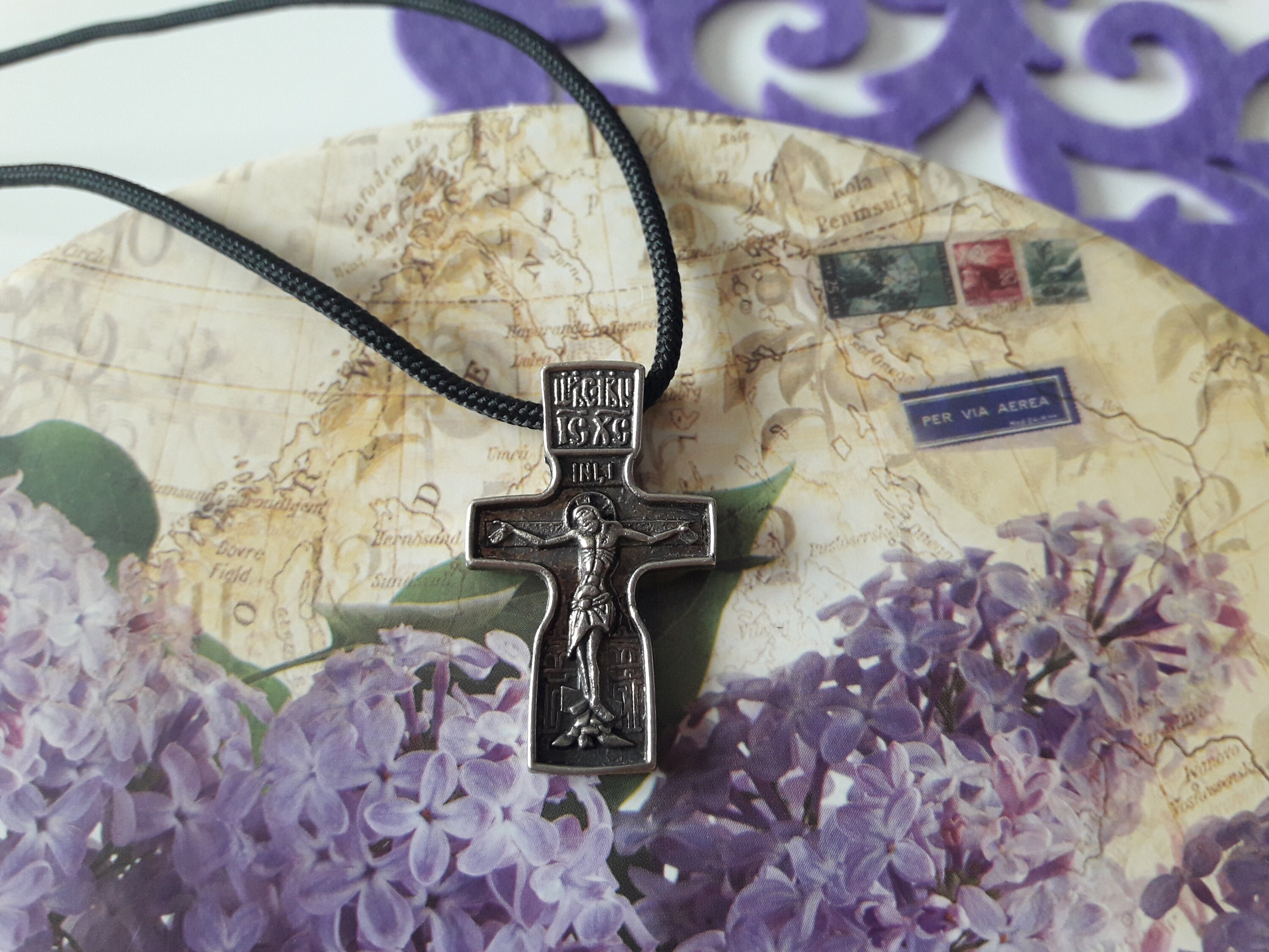Little Cute Vintage Orthodox Crucifix Cross Necklace,christian ...