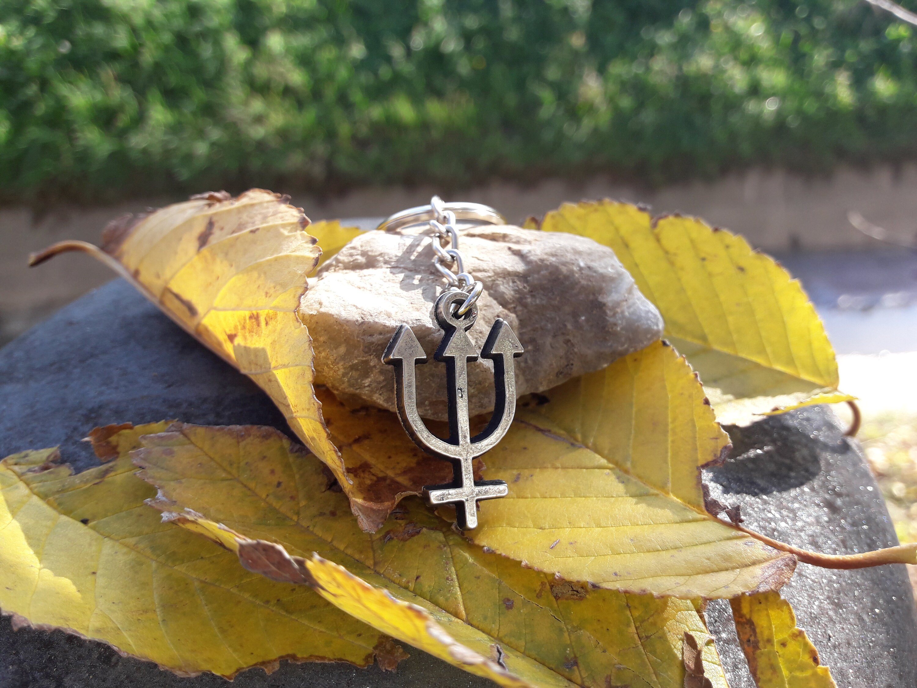 Neptune's Trident Glyph Astrological Symbol Necklace Keychain,astrology ...