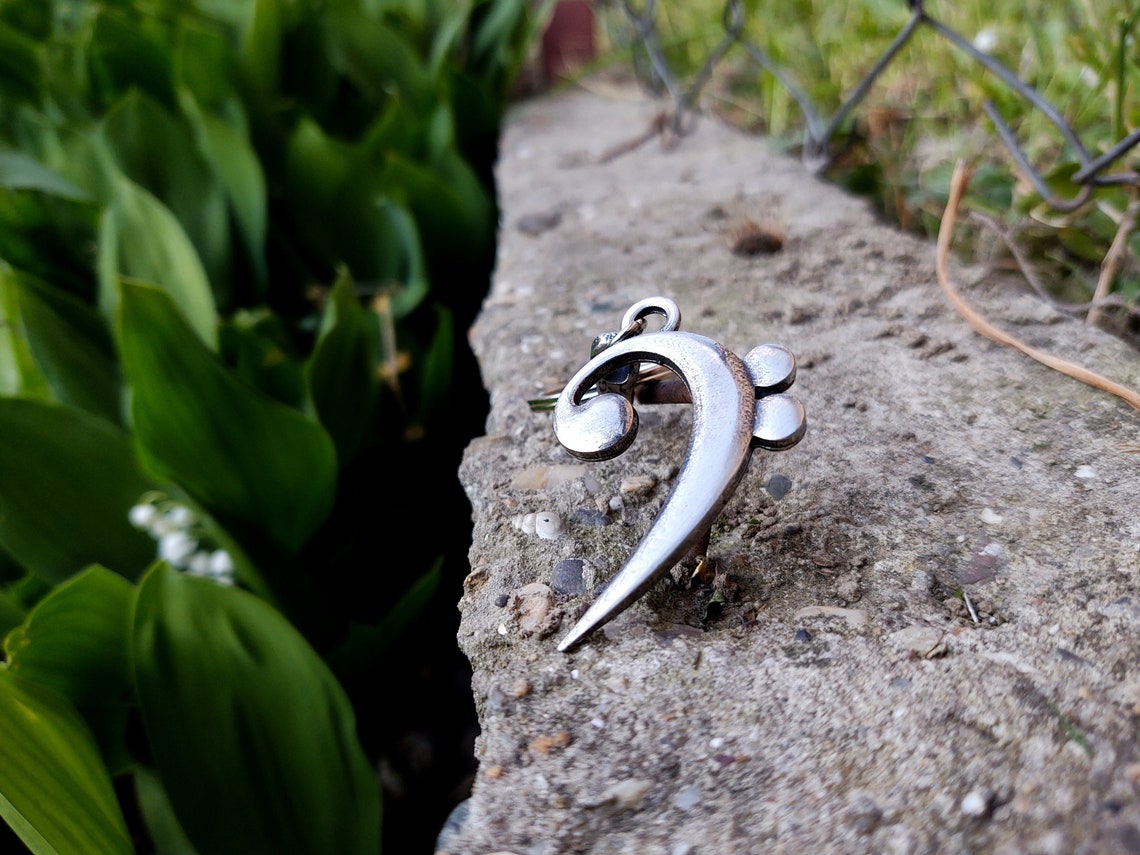 Bass Clef Necklacemusic Necklace Pendantmusic Quote-musical | Etsy