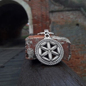 Wheel of Perun Necklace,perunika Svarga Symbol of Perun Slavic Pendant ...