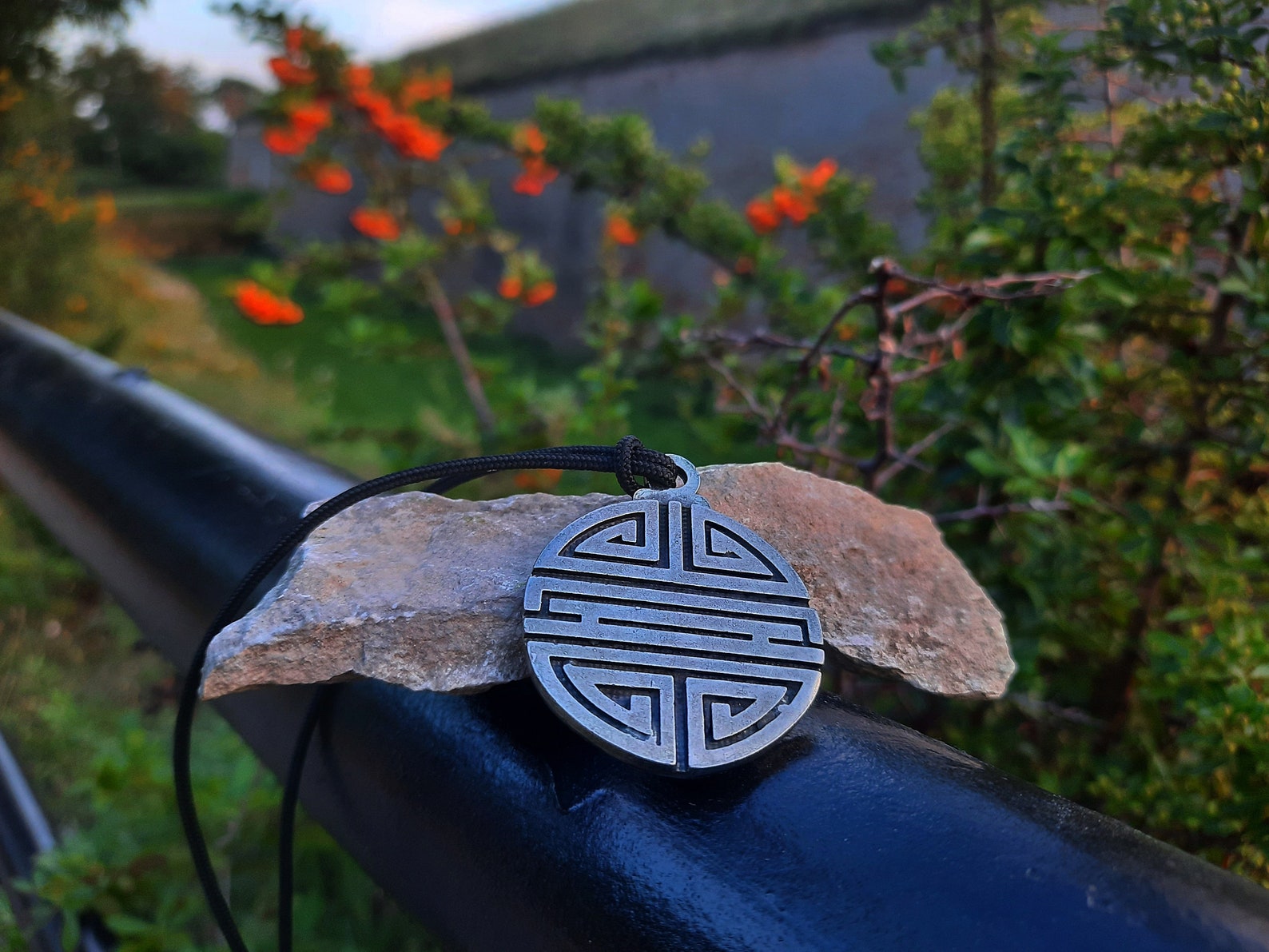 Shou Chinese Symbol for Longevity Necklace and Keychain,prosperity and ...