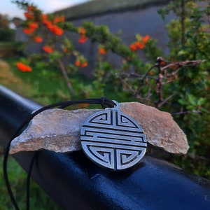 Shou Chinese Symbol for Longevity Necklace and Keychain,prosperity and ...