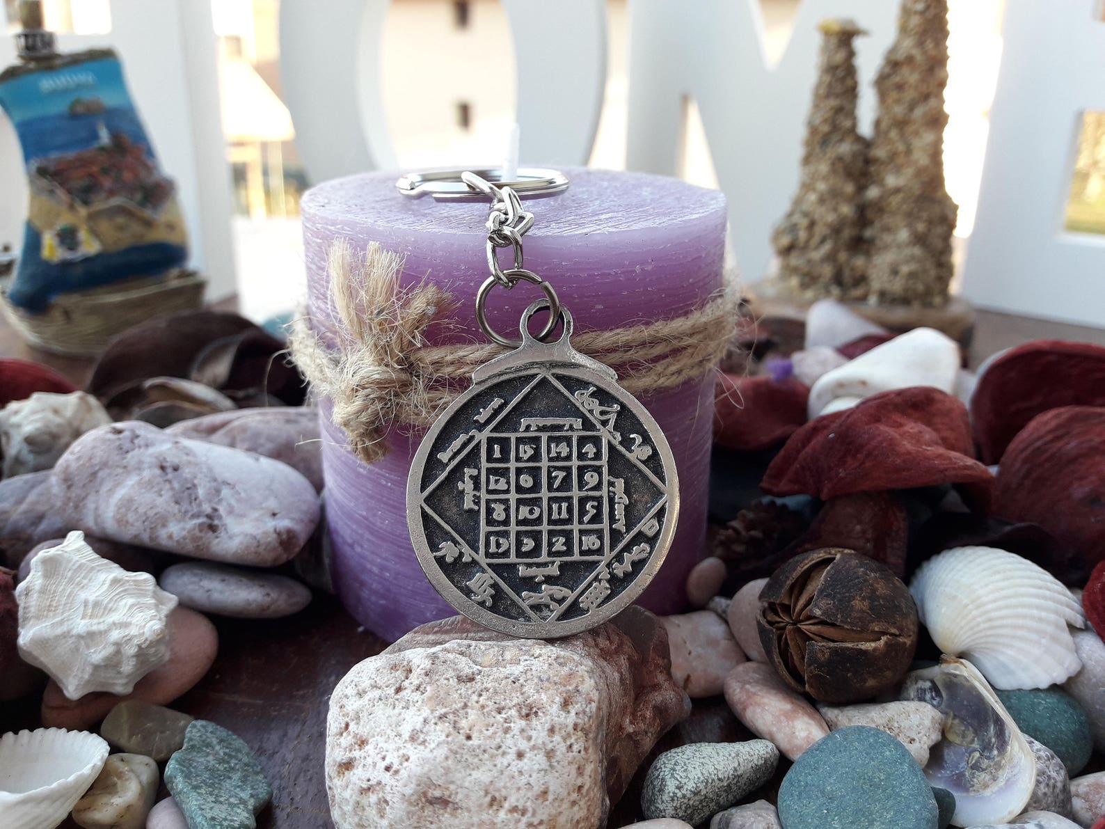 Jupiter Magic Square Necklace Keychain,archangel Tzaphkiel Square ...