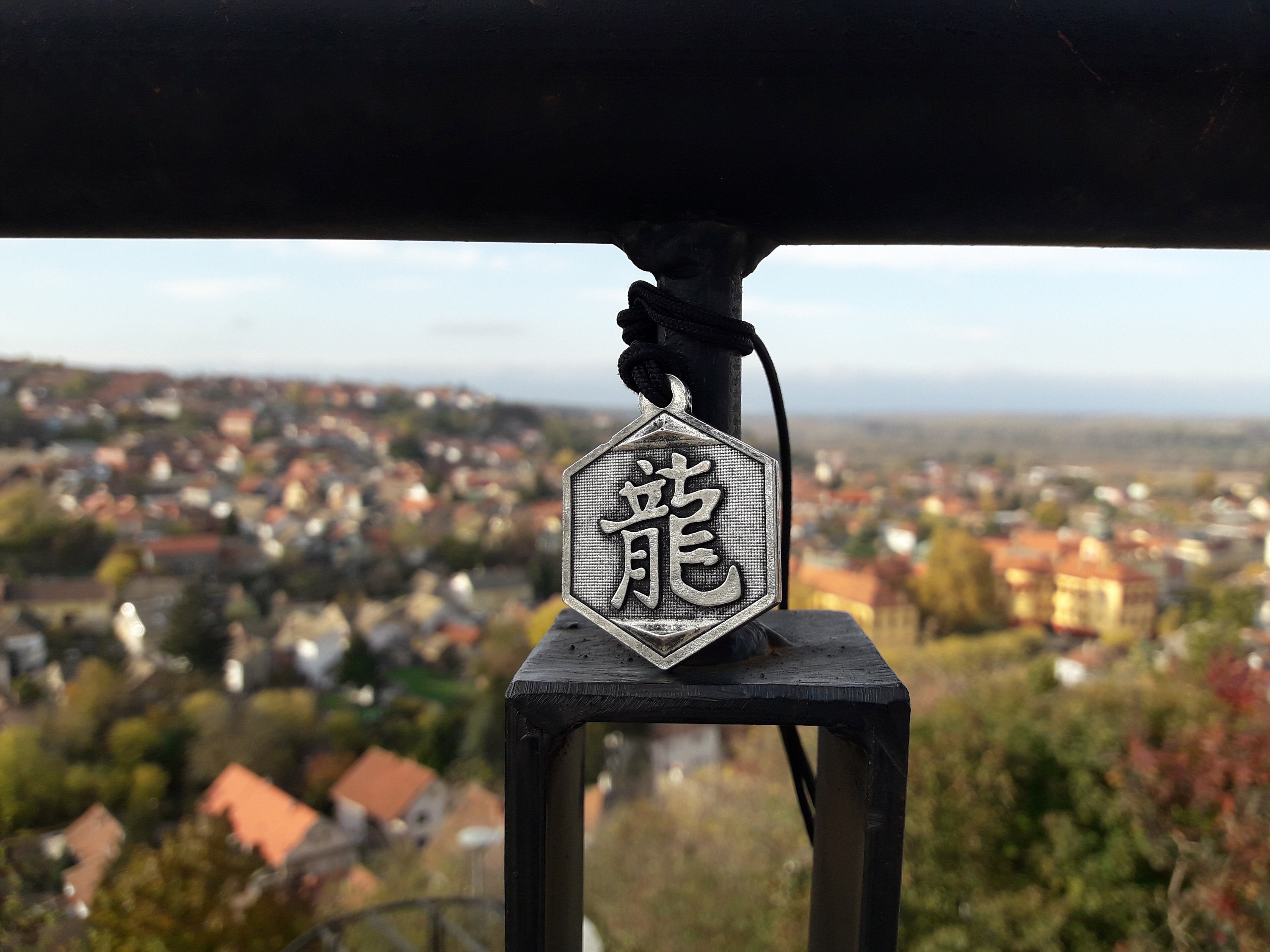 Chinese zodiac Dragon kanji horoscope necklace pendantAsian | Etsy