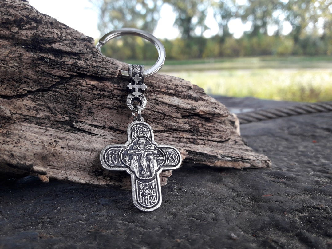 Holy Resurrection Neo-byzantine Cross Necklace and Keychain,slavic ...